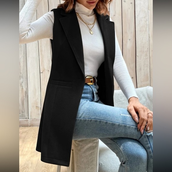 Jackets & Coats | Lapel Collar Vest Overcoat | Poshmark
